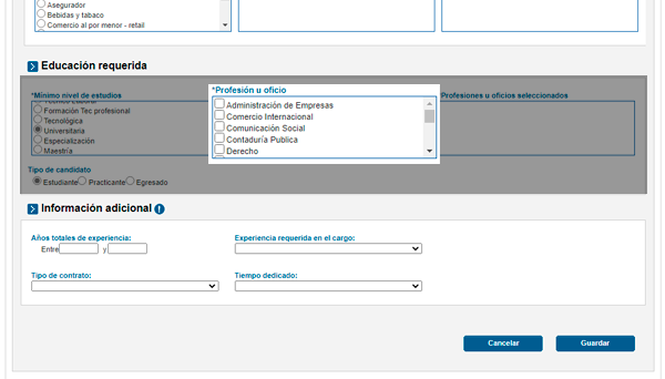Oferta interna BU CO